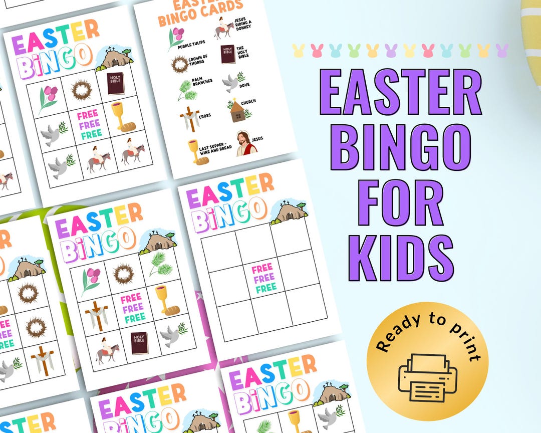 Christian Easter Bingo for Kids: Bible Story Game (instant Download) - Etsy