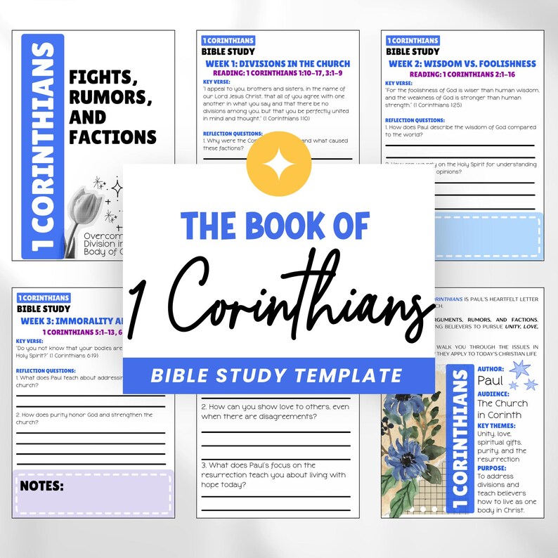 1 Corinthians Bible Study Guide: Christian Devotional (digital Download) - Etsy