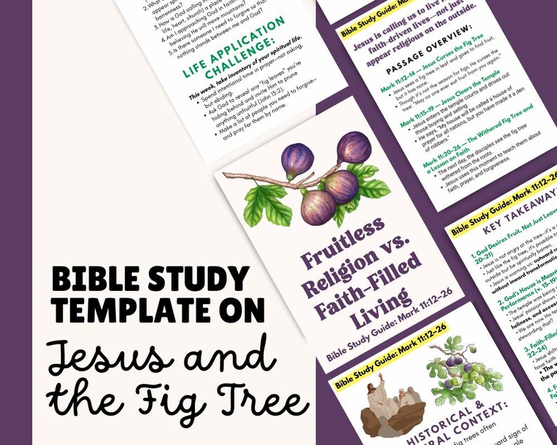 Mark 11:12-26 Bible Study Guide – Fig Tree, Faith & Prayer (digital ...