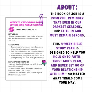 Job Bible Study: 4-week Christian Study Guide (digital Download) - Etsy