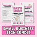 Vendor Table Sign Bundle | Editable Canva Templates, QR Code (instant ...