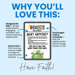 Genesis Bible Study for Kids: Printable Activities & Lessons (PDF) - Etsy