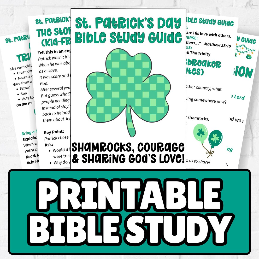 St. Patrick's Day Kids Bible Study | Shamrock Trinity Lesson (PDF ...
