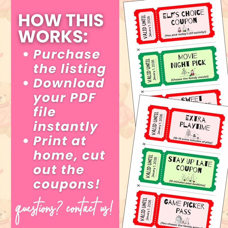 Love Coupon Book Printable for Couples | Valentine Love Coupons ...
