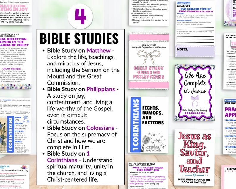New Testament Bible Study Bundle | Printable Bible Study Guides ...