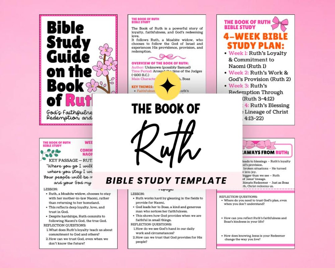 Ruth Bible Study Guide | Printable Women’s Bible Study | Sunday School ...