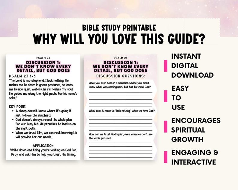 Psalm 23 Bible Study | Sunday School Lesson | Printable Women’s Bible ...