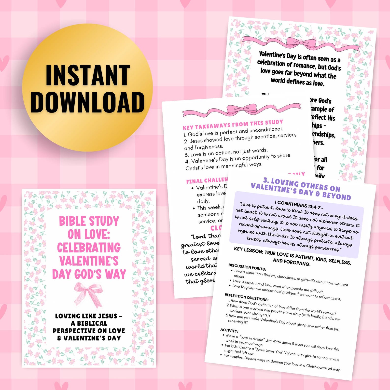 Valentine's Day Bible Study: Christian Devotional on Love (printable ...
