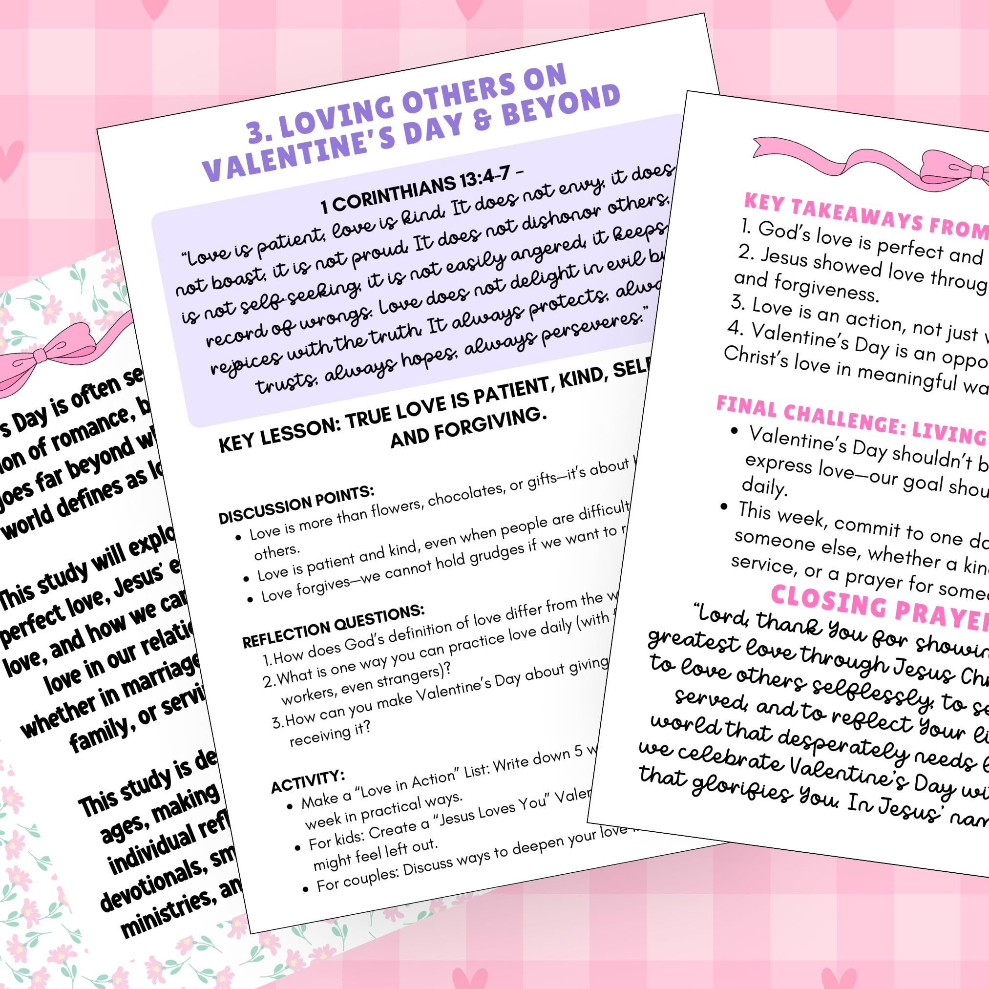 Valentine's Day Bible Study: Christian Devotional on Love (printable ...