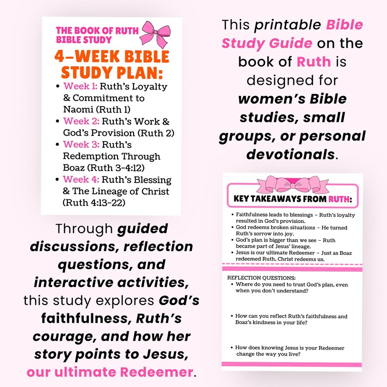 Ruth Bible Study Guide: Women's Christian Devotional (PDF) - Etsy