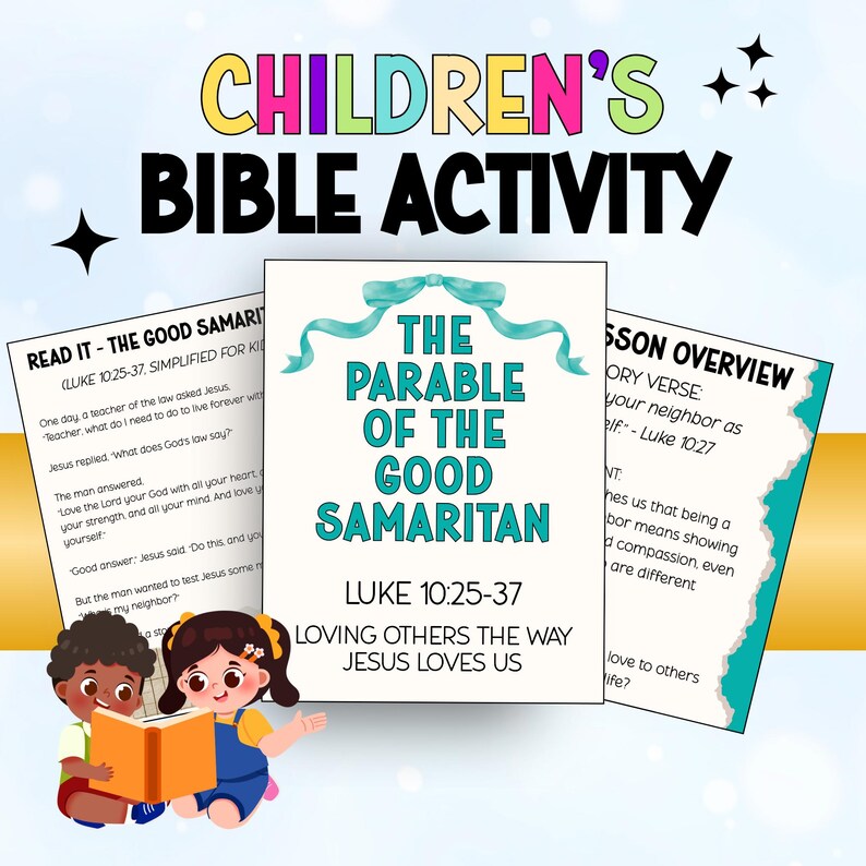 Good Samaritan Kids Bible Study | Printable Christian Lesson (luke 10: ...