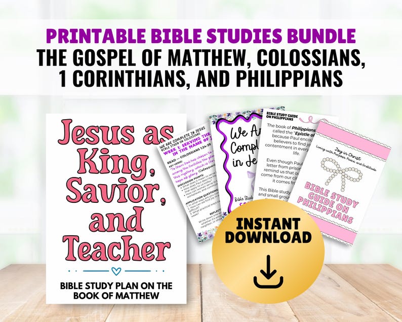 New Testament Bible Study Bundle | Printable Bible Study Guides ...