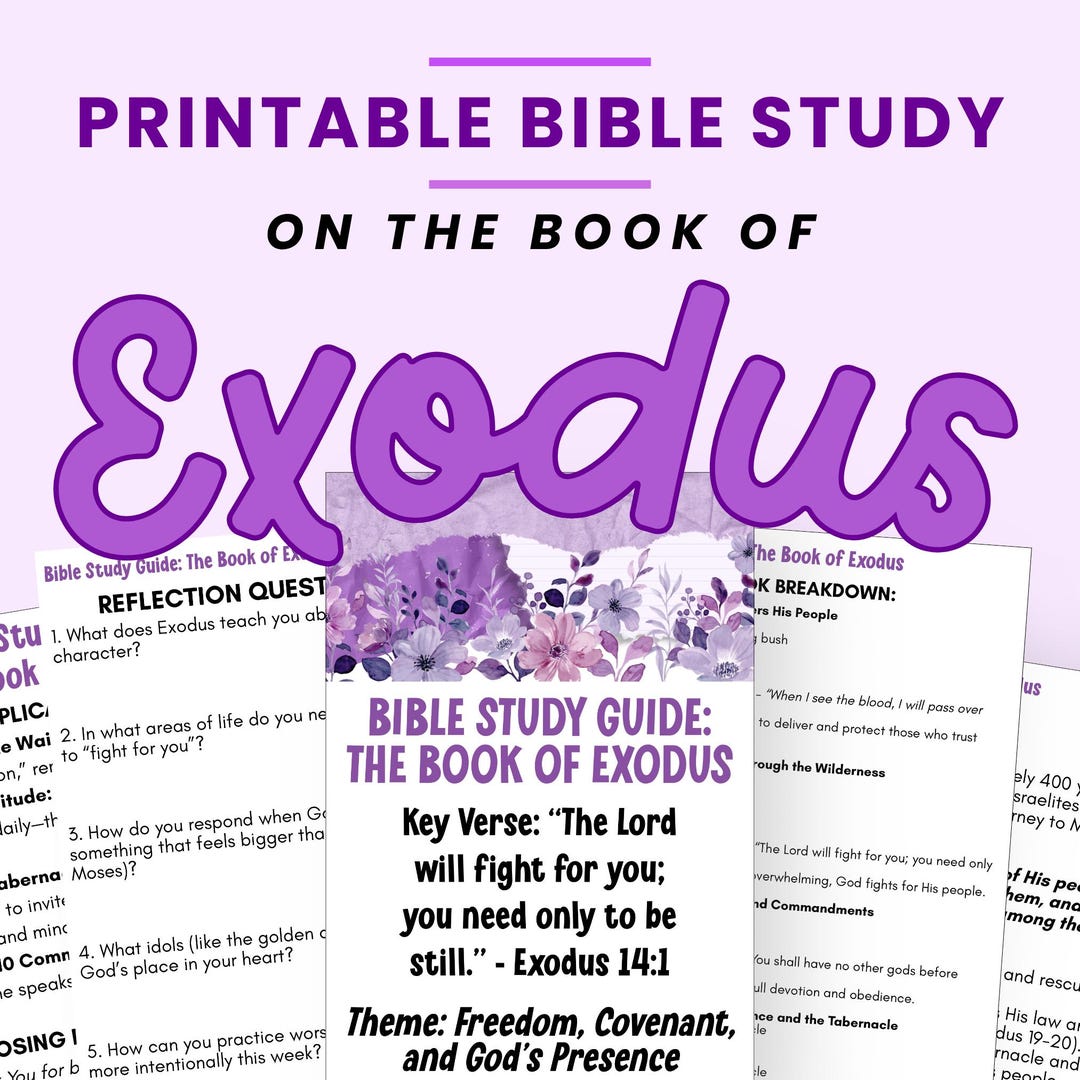 Exodus Bible Study Guide: Moses, Freedom & God's Presence (PDF ...