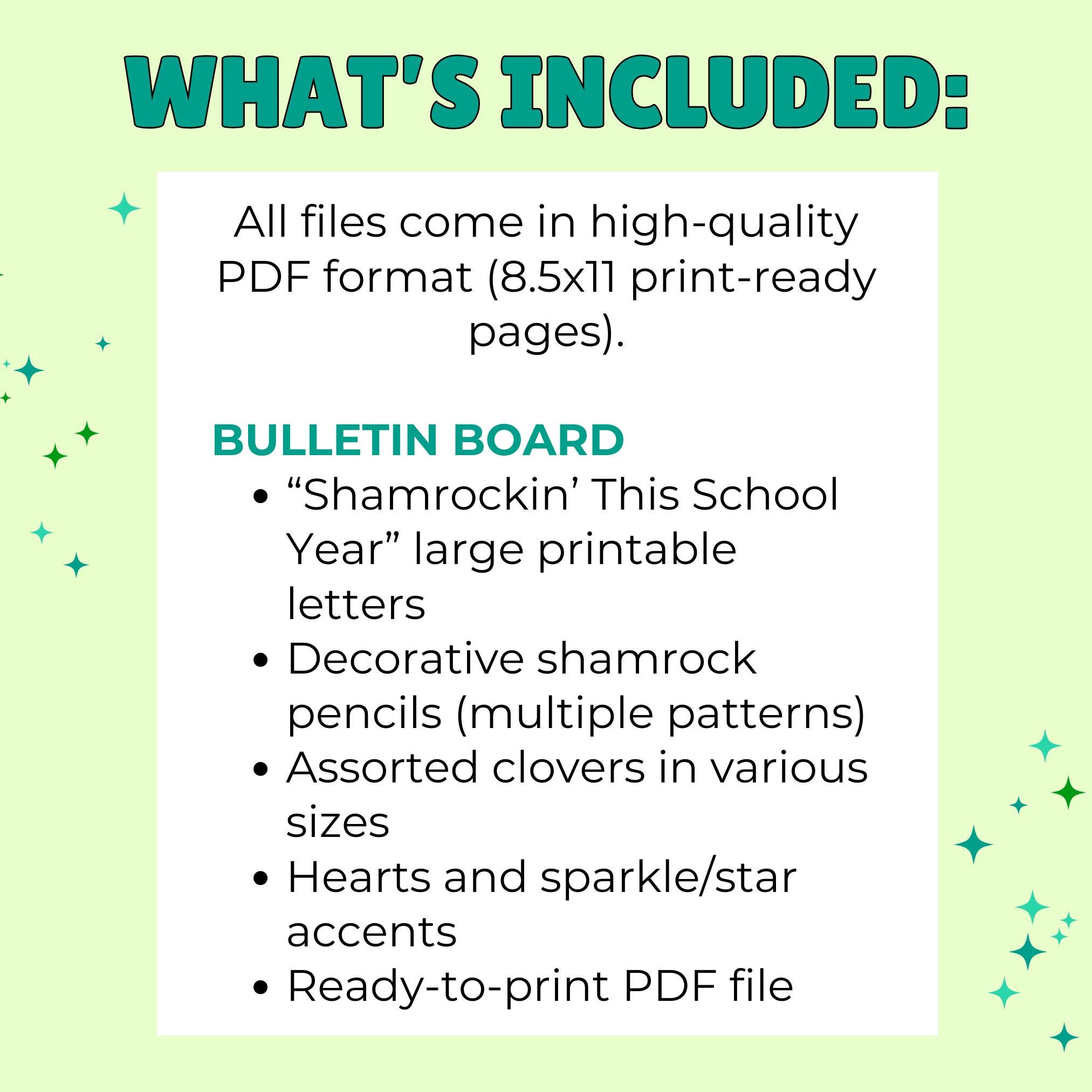 St Patrick's Day Bulletin Board Kit, Shamrock Pencils, Classroom Decor ...