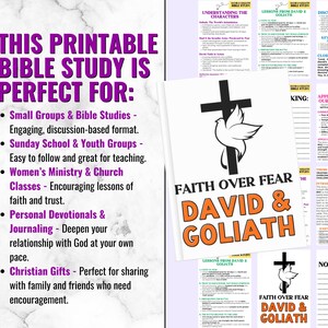 David & Goliath Bible Study | Faith Over Fear | Sunday School ...