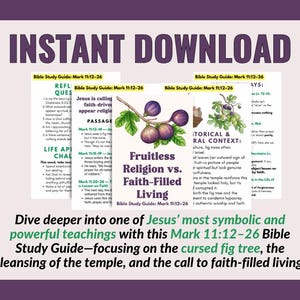 Mark 11:12-26 Bible Study Guide – Fig Tree, Faith & Prayer (digital ...