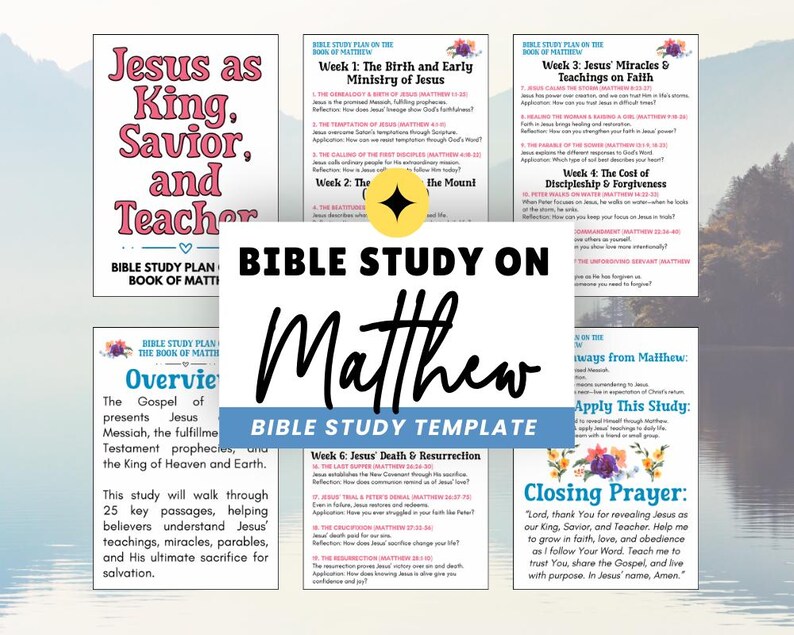 Matthew Bible Study Guide | Printable Christian Devotional | Sunday ...