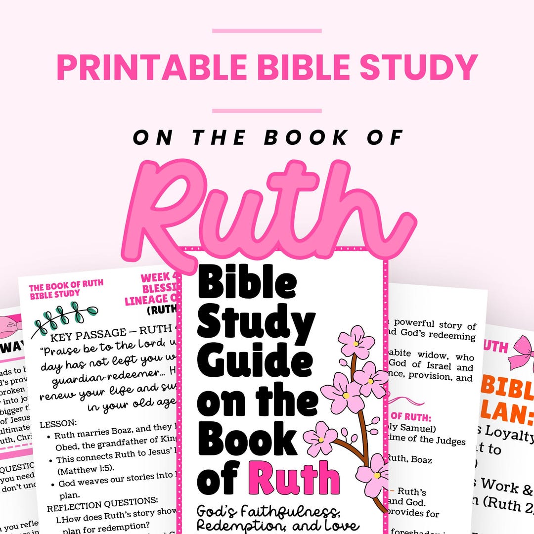 Ruth Bible Study Guide: Women's Christian Devotional (PDF) - Etsy