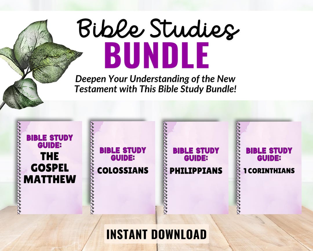 New Testament Bible Study Bundle | Printable Bible Study Guides ...