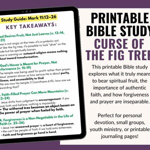 Mark 11:12-26 Bible Study Guide – Fig Tree, Faith & Prayer (digital ...