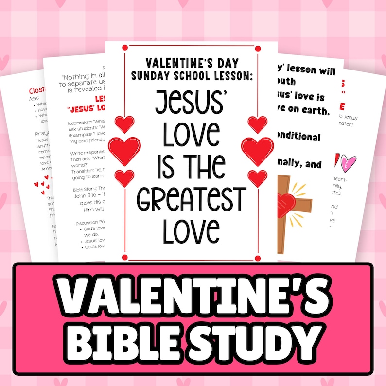 Valentine's Day Sunday School Lesson: Jesus' Love (digital PDF) - Etsy