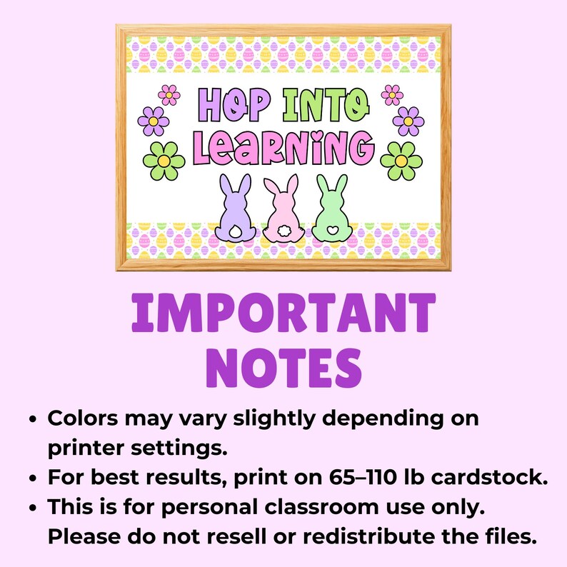 Spring Classroom Bulletin Board Kit | Easter Bunny Decor (digital ...