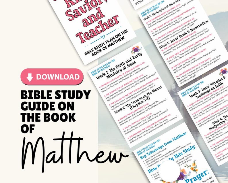 Matthew Bible Study Guide | Printable Christian Devotional | Sunday ...