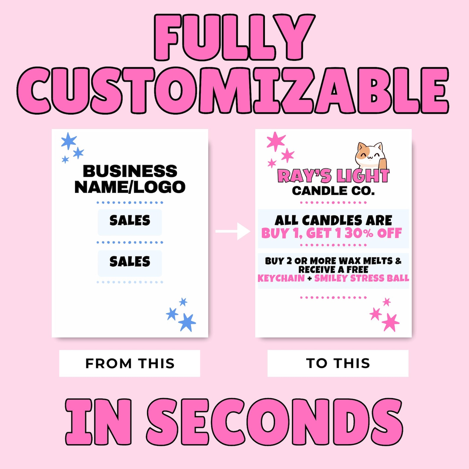 Vendor Table Sign Bundle | Editable Canva Templates, QR Code (instant ...