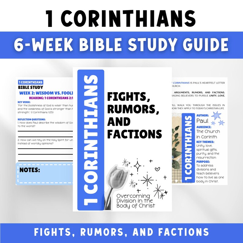 1 Corinthians Bible Study Guide: Christian Devotional (digital Download) - Etsy
