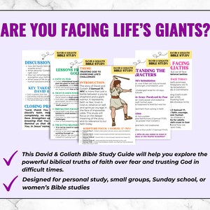 David & Goliath Bible Study | Faith Over Fear | Sunday School ...