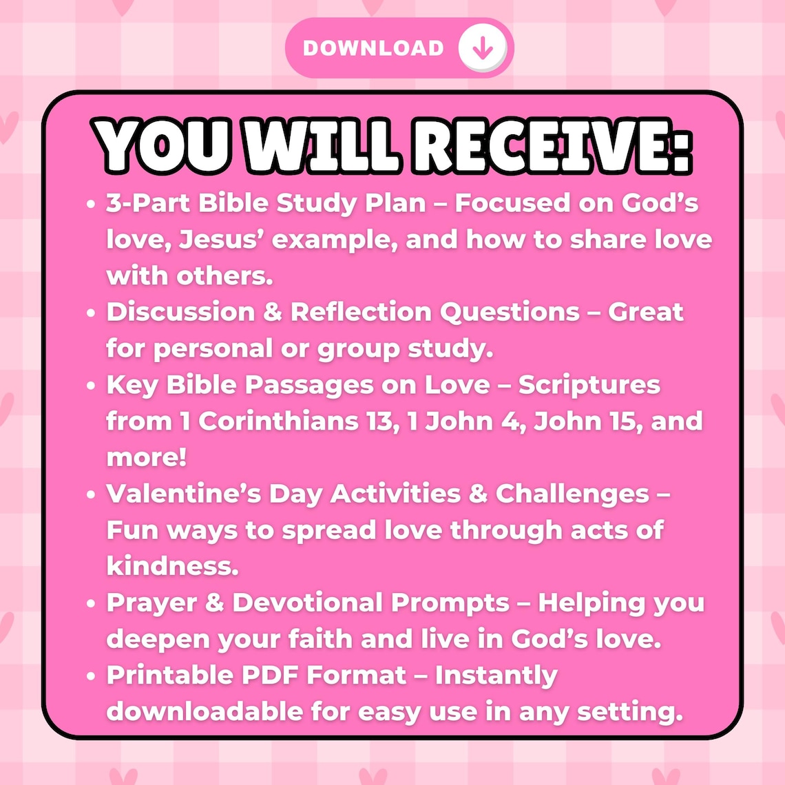 Valentine's Day Bible Study: Christian Devotional on Love (printable ...