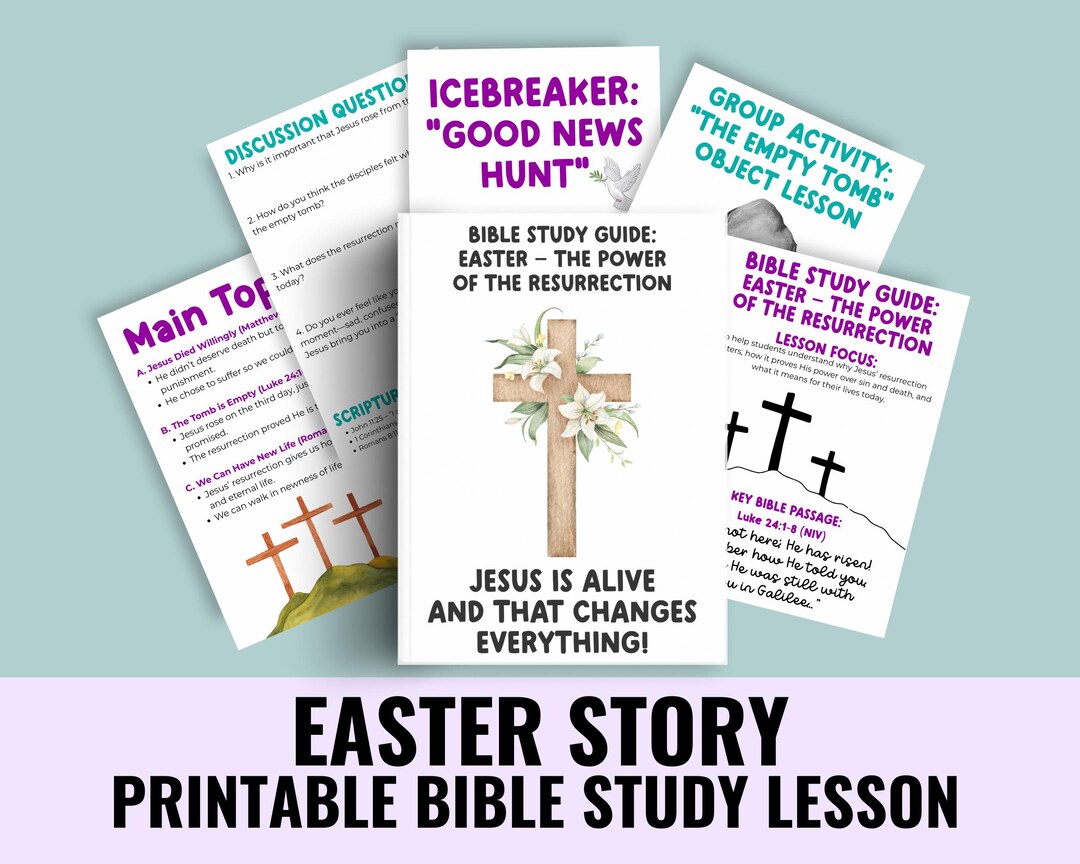 Easter Youth Bible Study Lesson: Jesus' Resurrection (digital Download ...