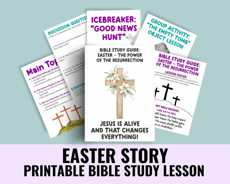Easter Youth Bible Study Lesson: Jesus' Resurrection (digital Download ...