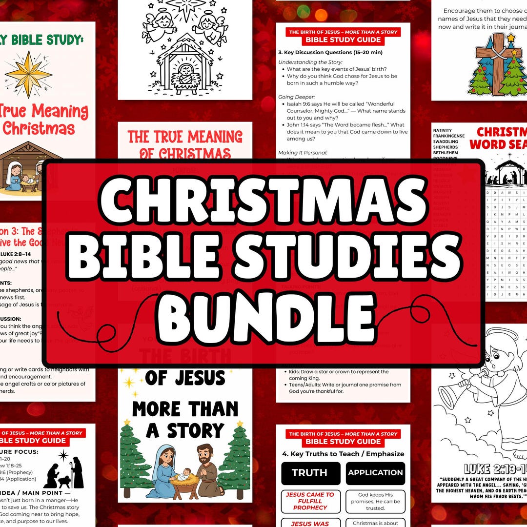 Christmas Bible Study Bundle for Kids & Families | Digital Download ...