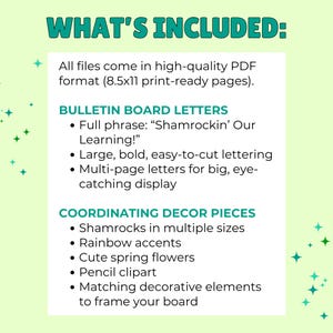 St Patrick's Day Bulletin Board Kit | Shamrock Rainbow Classroom Decor ...