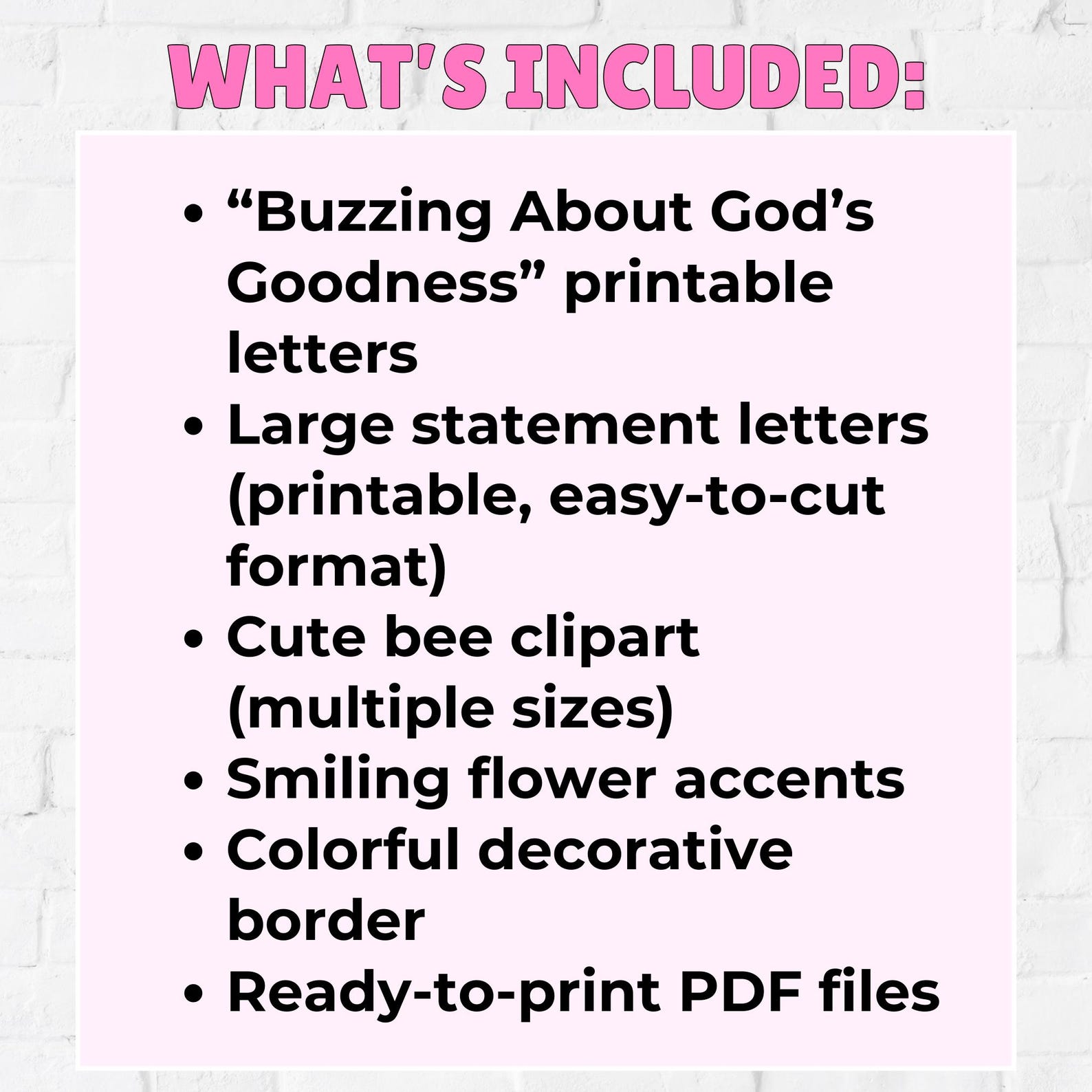 Bee Bulletin Board Kit | Buzzing About God's Goodness (printable ...