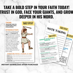 David & Goliath Bible Study | Faith Over Fear | Sunday School ...