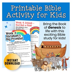 Genesis Bible Study for Kids: Printable Activities & Lessons (PDF) - Etsy