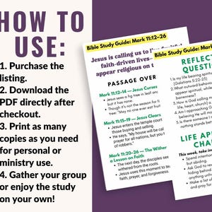 Mark 11:12-26 Bible Study Guide – Fig Tree, Faith & Prayer (digital ...