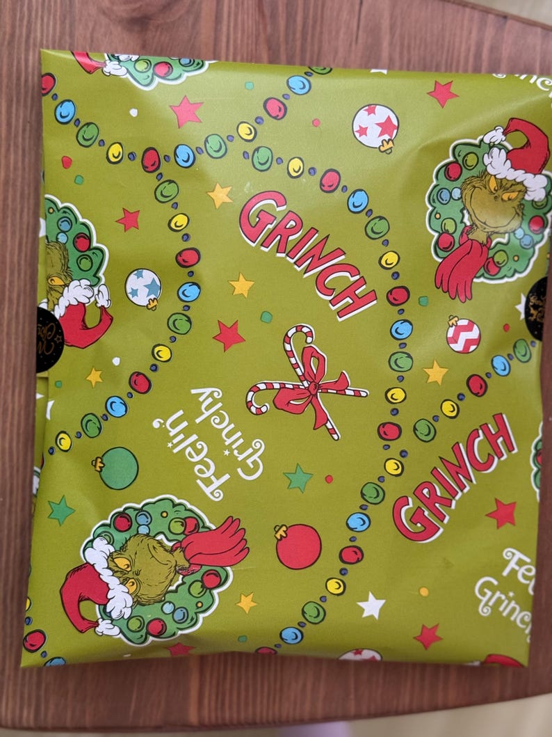 Christmas Wrapping Paper Grinch - Etsy