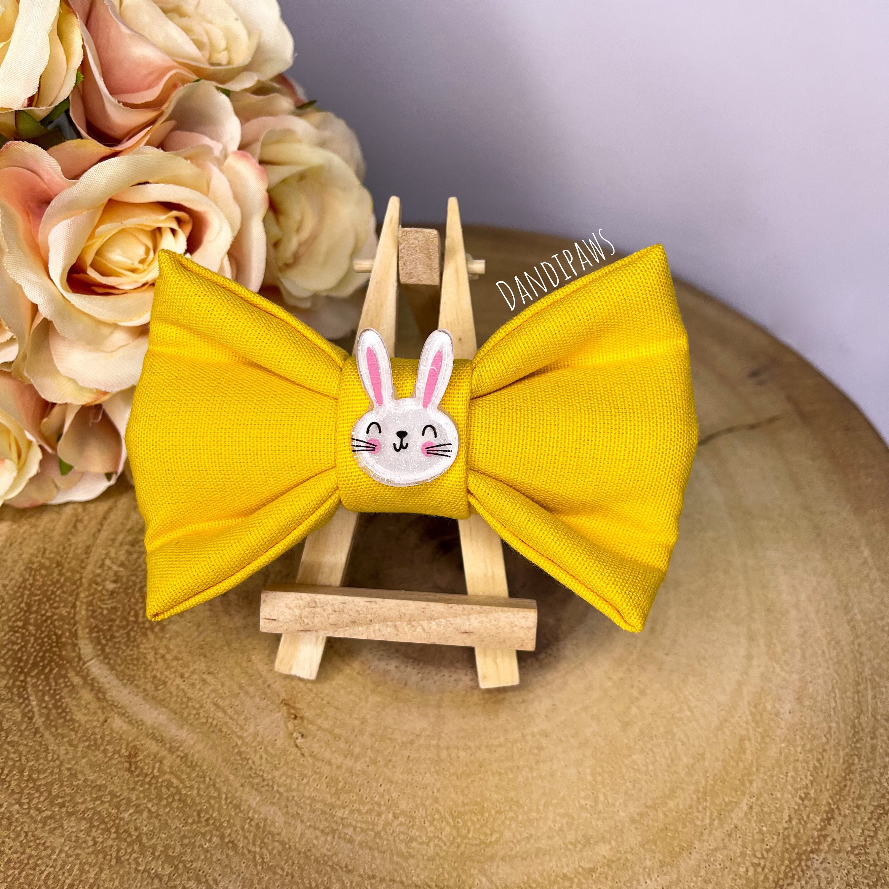 Happy Bunny Sunshine Yellow Handmade Bow Bow Tie Gift - Etsy