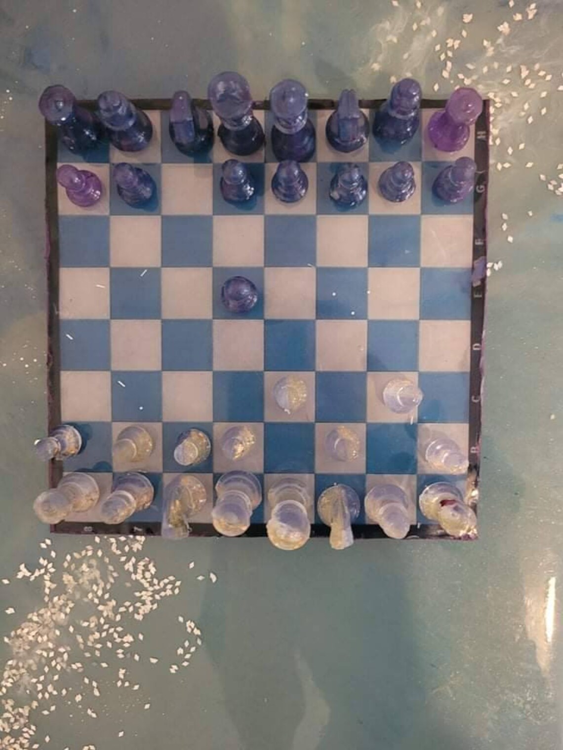 Epoxy Resin Chess Set Man Gift, Present Idea Office, Room Decoration ...