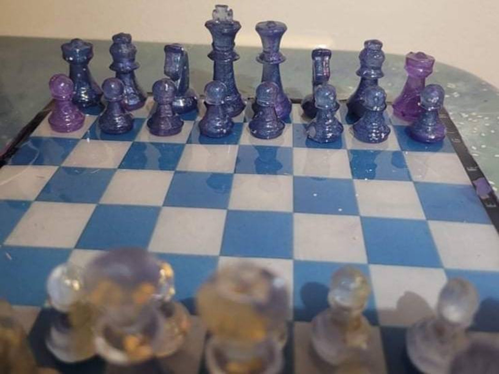 Epoxy Resin Chess Set Man Gift, Present Idea Office, Room Decoration ...
