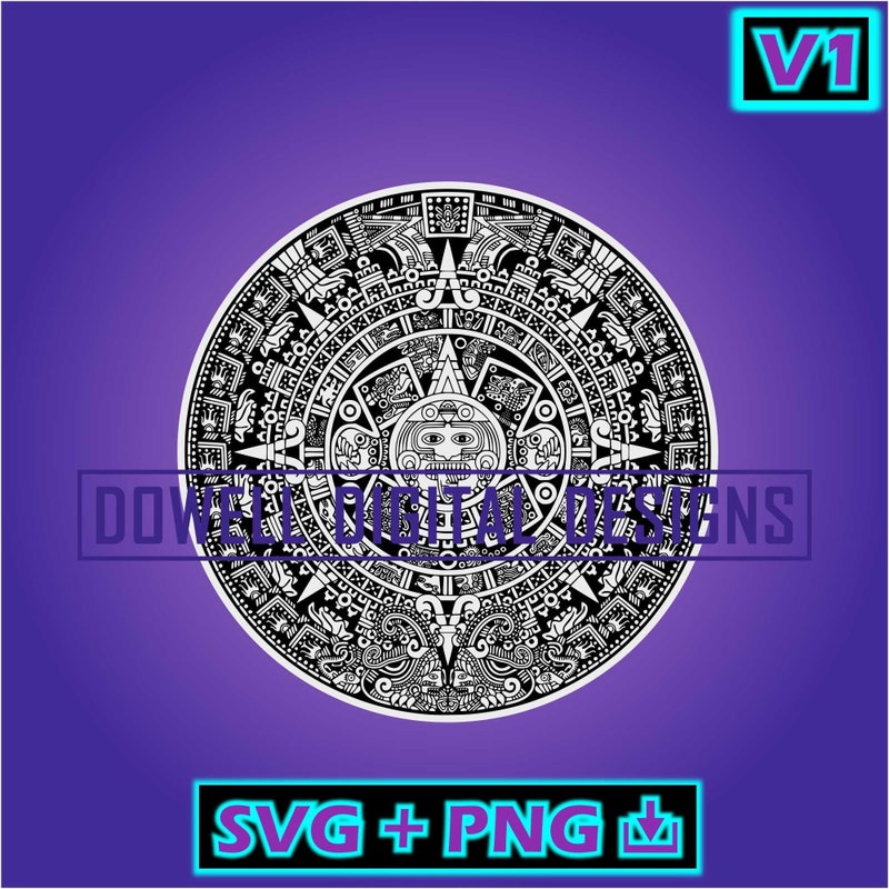 Aztec Calendar Svg - Etsy