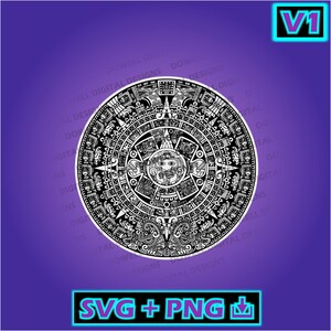 Aztec Calendar Instant Download SVG PNG Cut File - Etsy