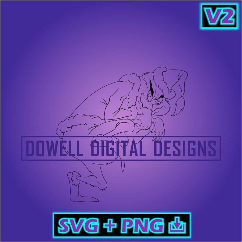 The Grinch - Instant Download - SVG - PNG - Print, Cut File, Layered ...