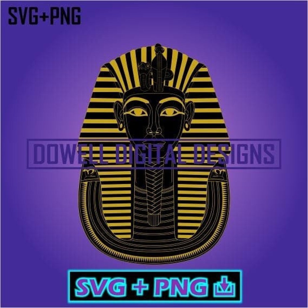 Tutankhamun Mask - Egyptian Pharaoh - Instant Download - SVG - PNG ...