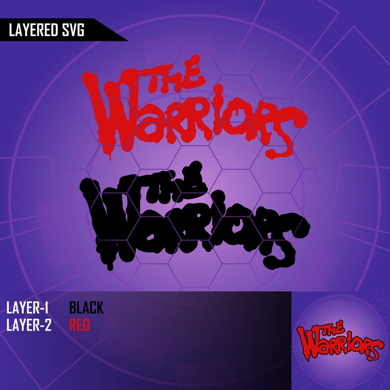 The Warriors - Instant Download - SVG - PNG - Print, Cut File, Layered ...