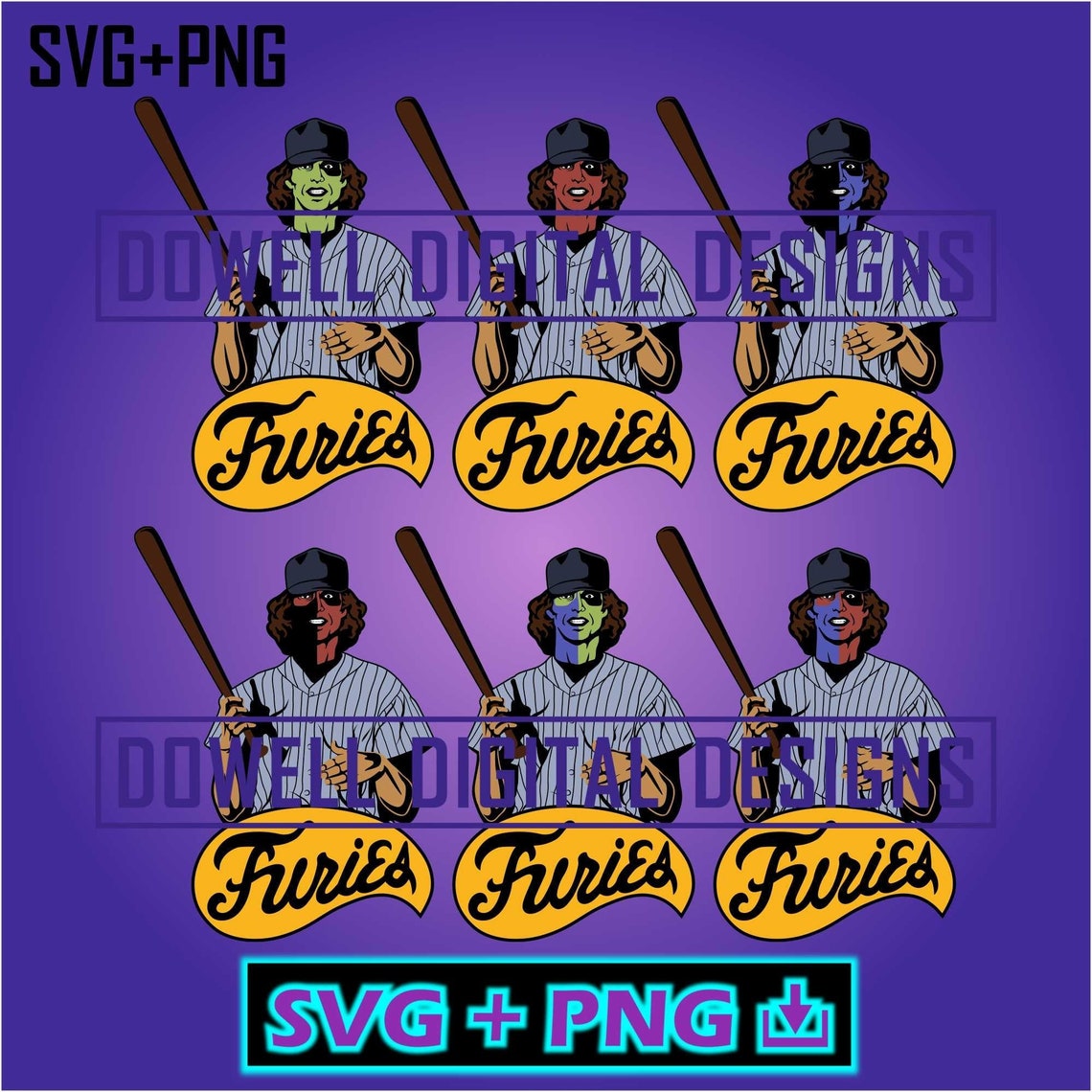 The Baseball Furies the Warriors Instant Download SVG PNG Print, Cut ...