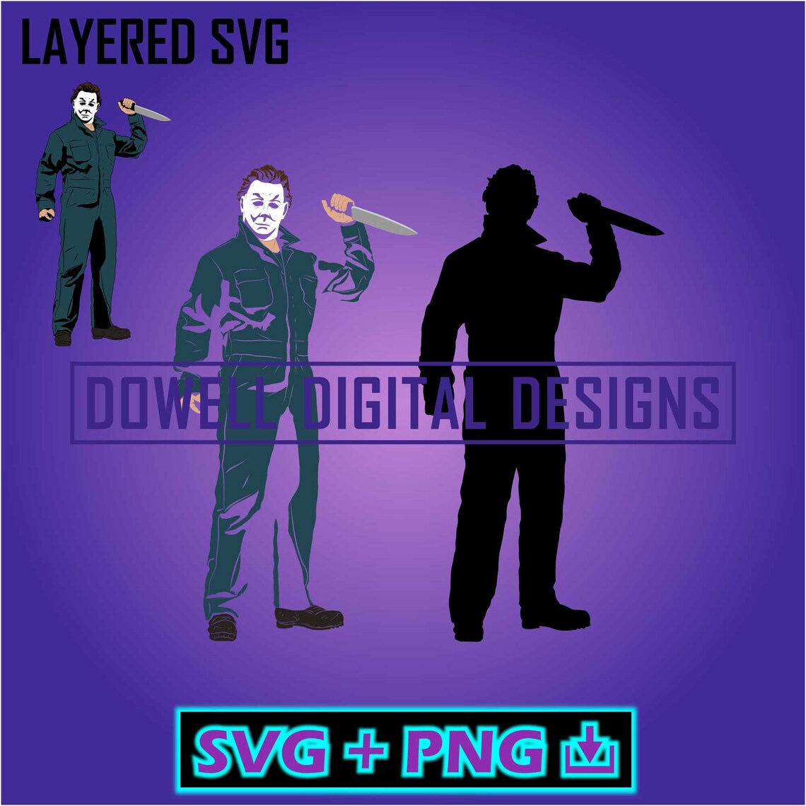 Michael Myers Halloween Horror SVG Instant Download SVG PNG Print, Cut ...